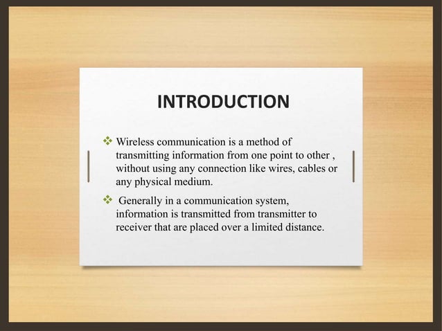 wireless communication systems | PPT