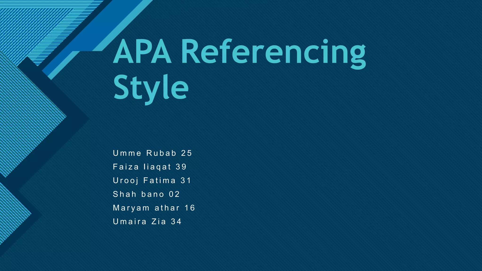 APA referencing Style | PPT