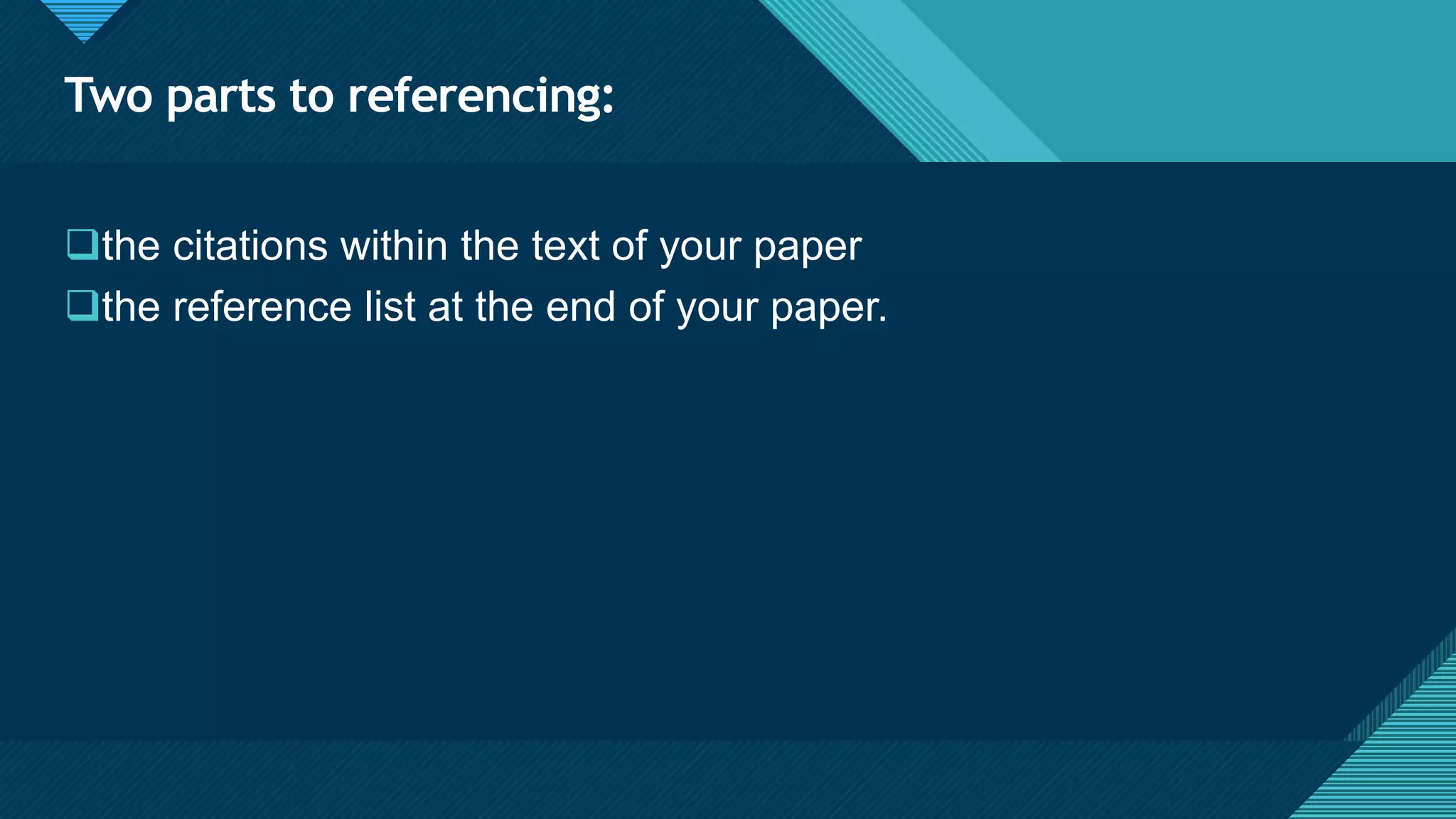 APA referencing Style | PPT