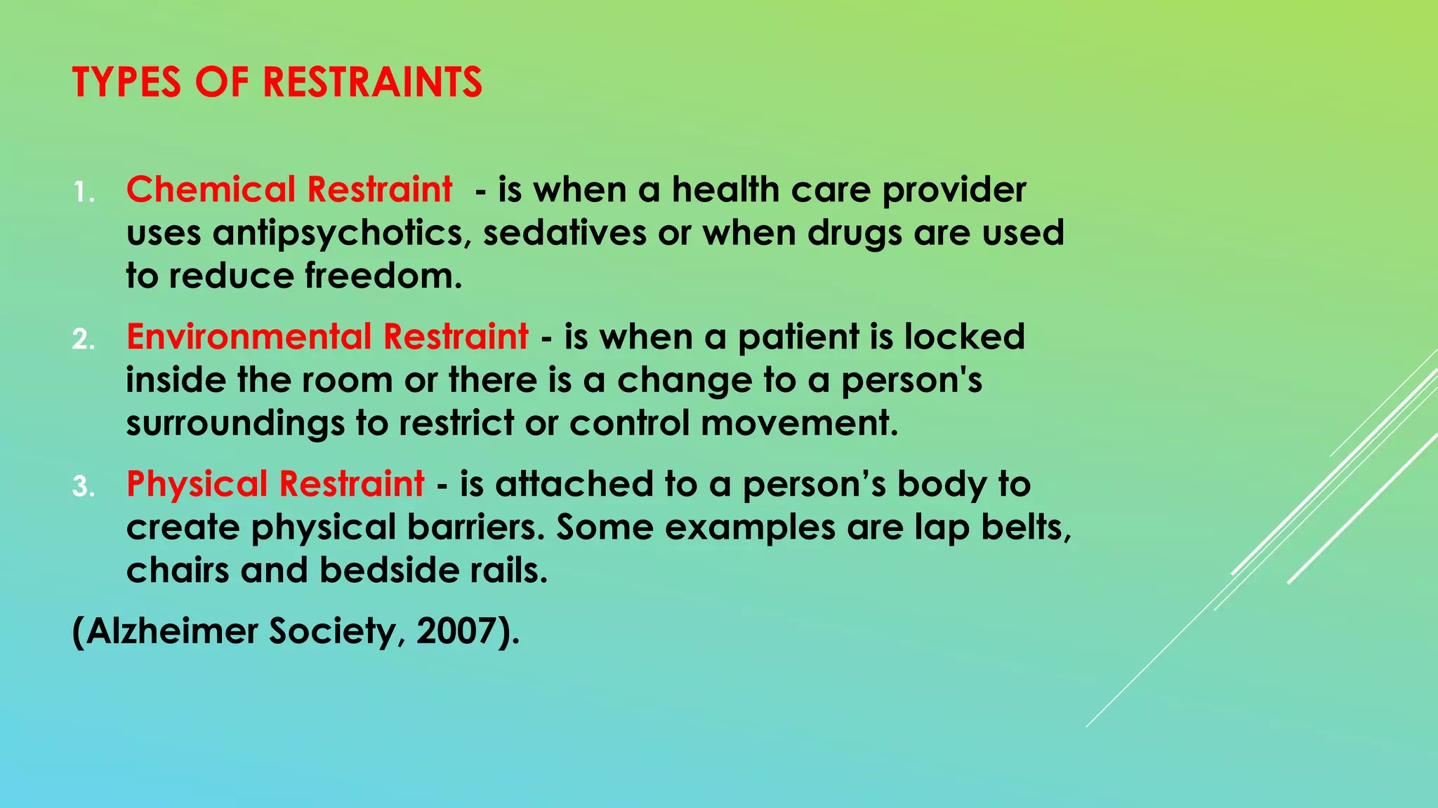 Professional practice 4 - Restraints | PPT