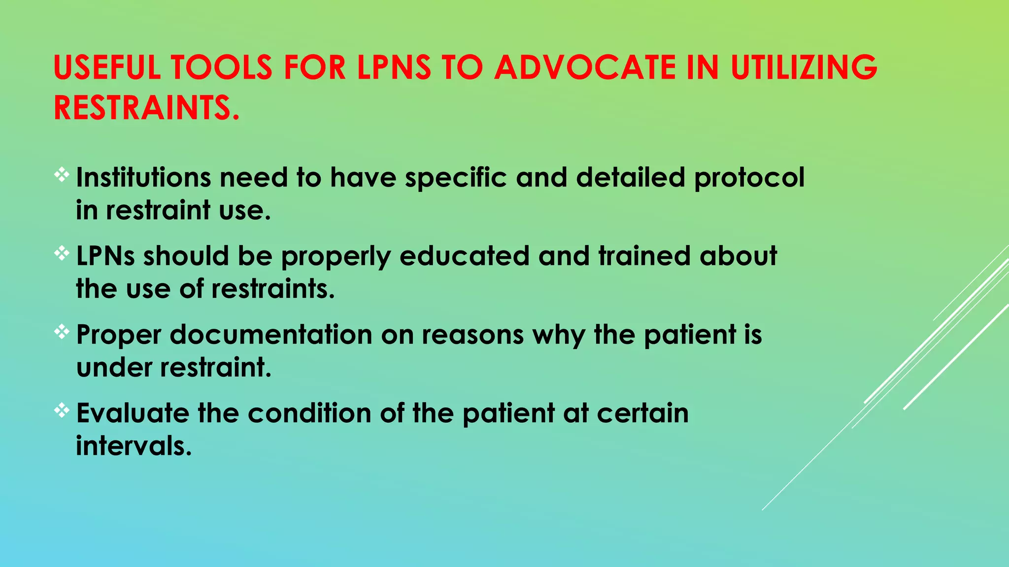 Professional practice 4 - Restraints | PPT