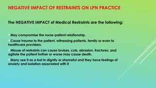 Professional practice 4 - Restraints | PPT