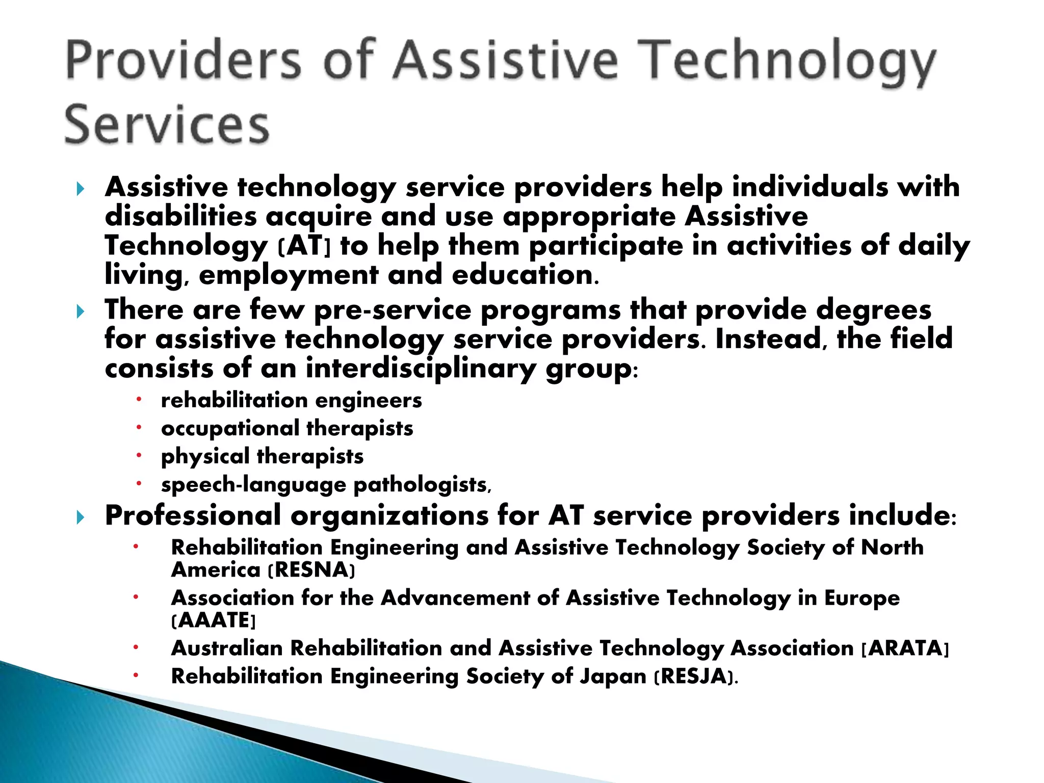 Professional Practice in Assistive Technology | PPTX