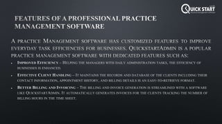 Knowing A Professional Practice Management Software - QuickstartAdmin | PPT