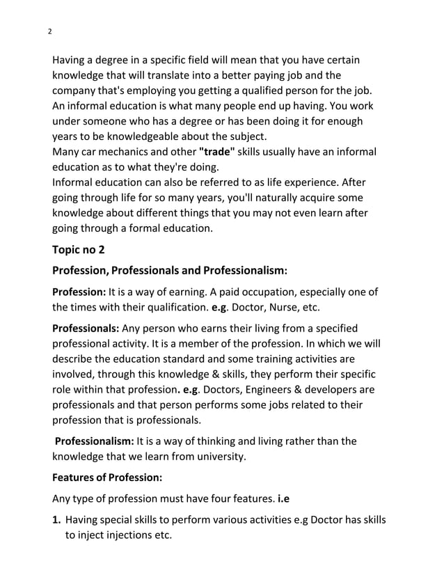 Professional Practices complete notes.pdf | Resume Writing and Advice ...