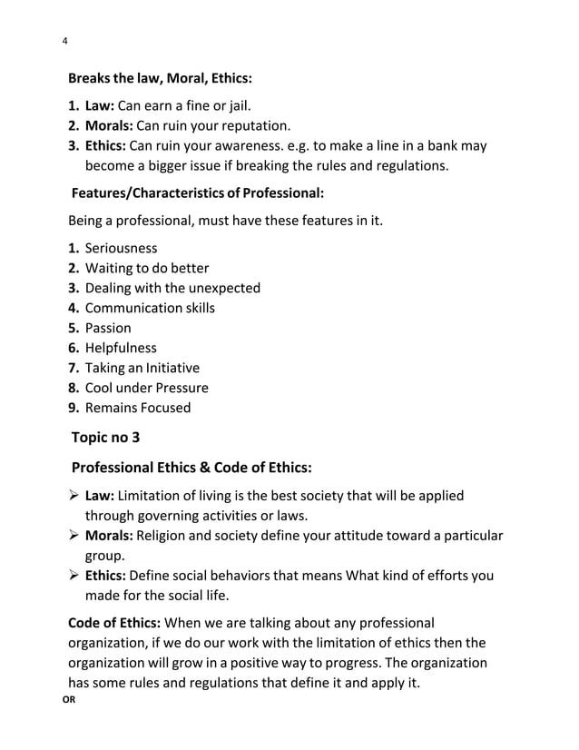 Professional Practices complete notes.pdf | Resume Writing and Advice ...