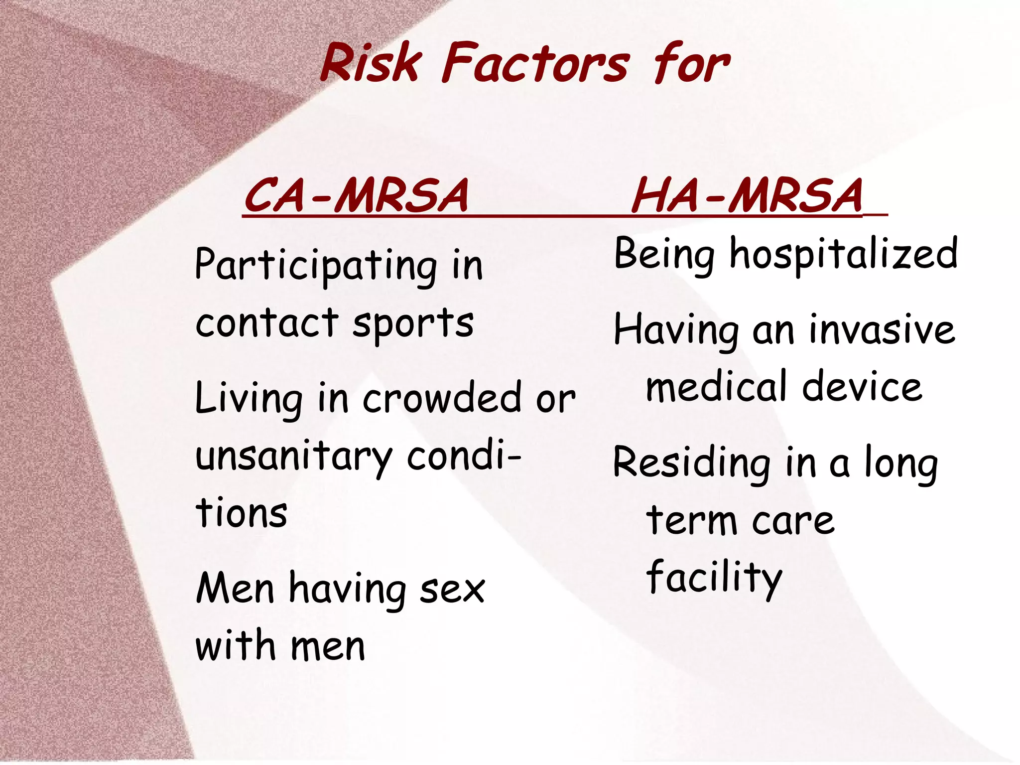 Professional practices in healthcare final presenation mrsa | ODP ...