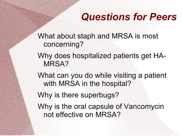 Professional practices in healthcare final presenation mrsa | ODP ...