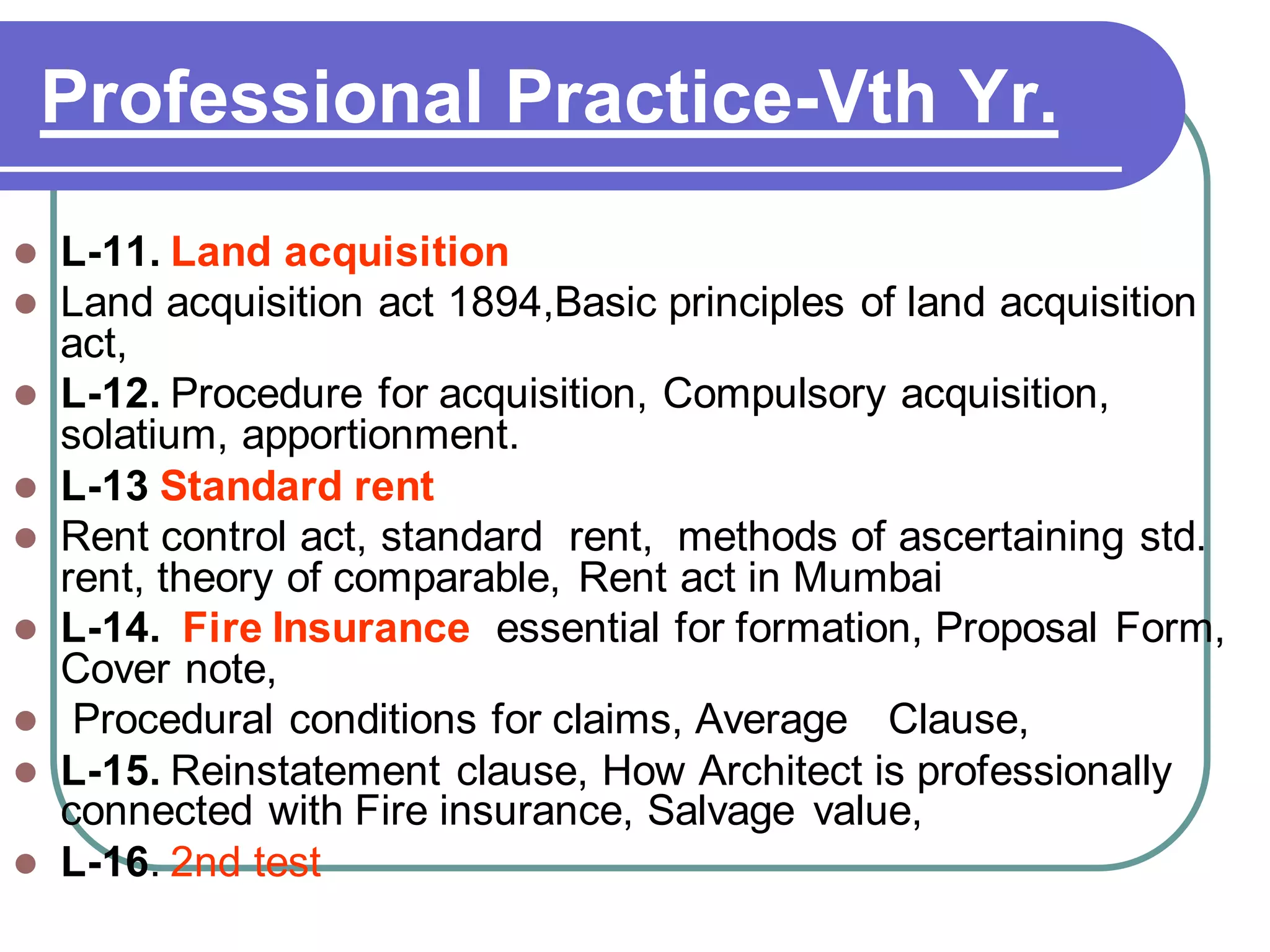 Professional practice vth year | PDF