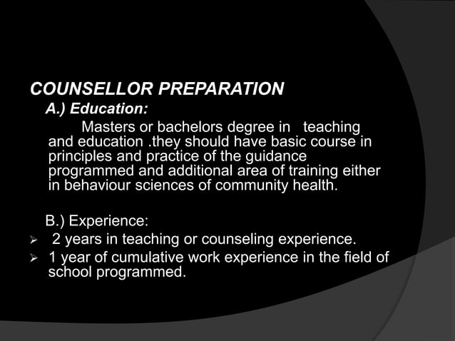 Professional preparation &training for counselling | PPTX
