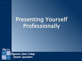 Presenting Yourself Professionally | PPTX | Resume Writing and Advice ...