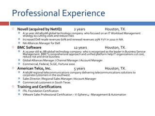 Professional Profile Tony Buccieri | PPT