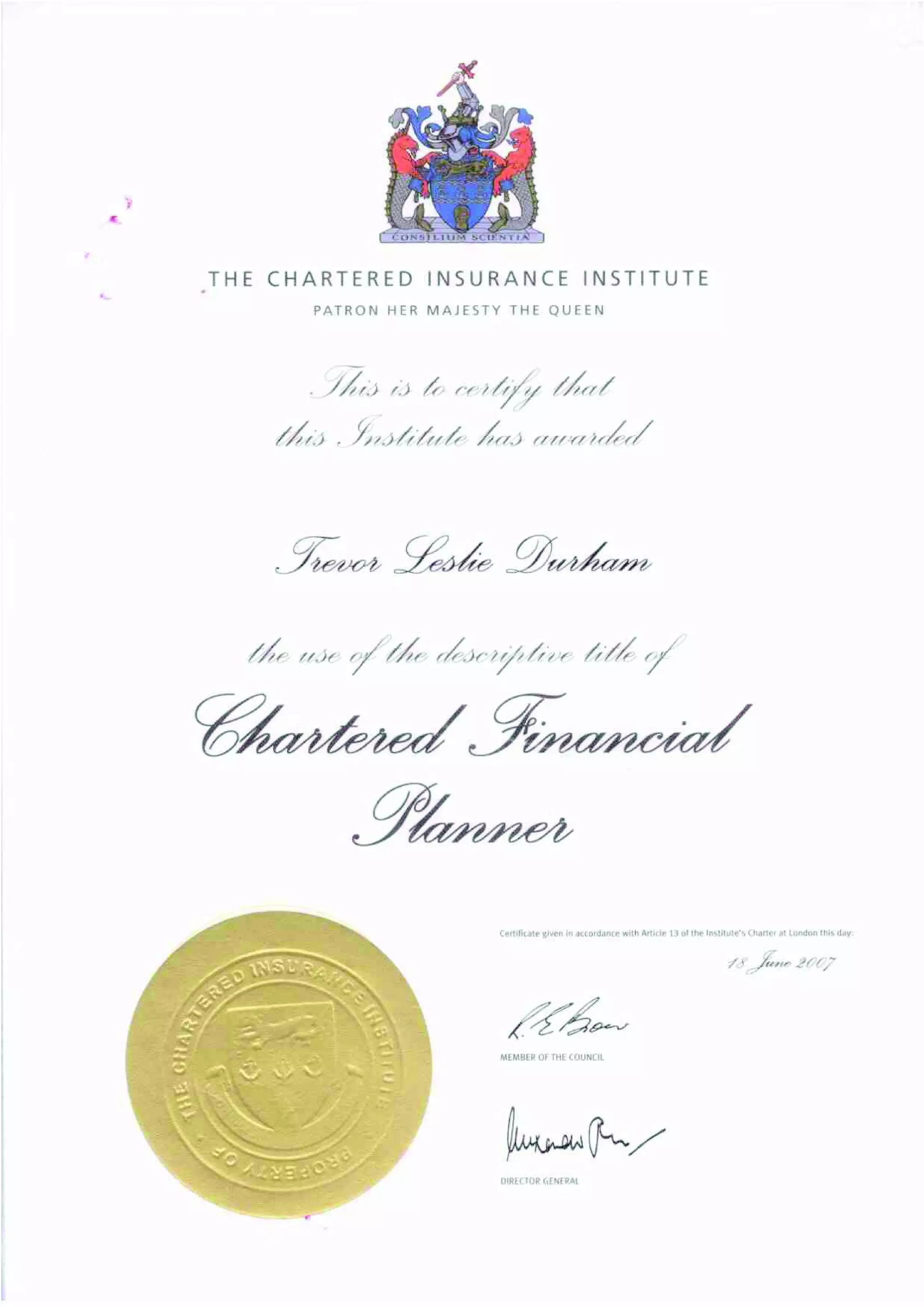 Chartered Financial Planner | PDF
