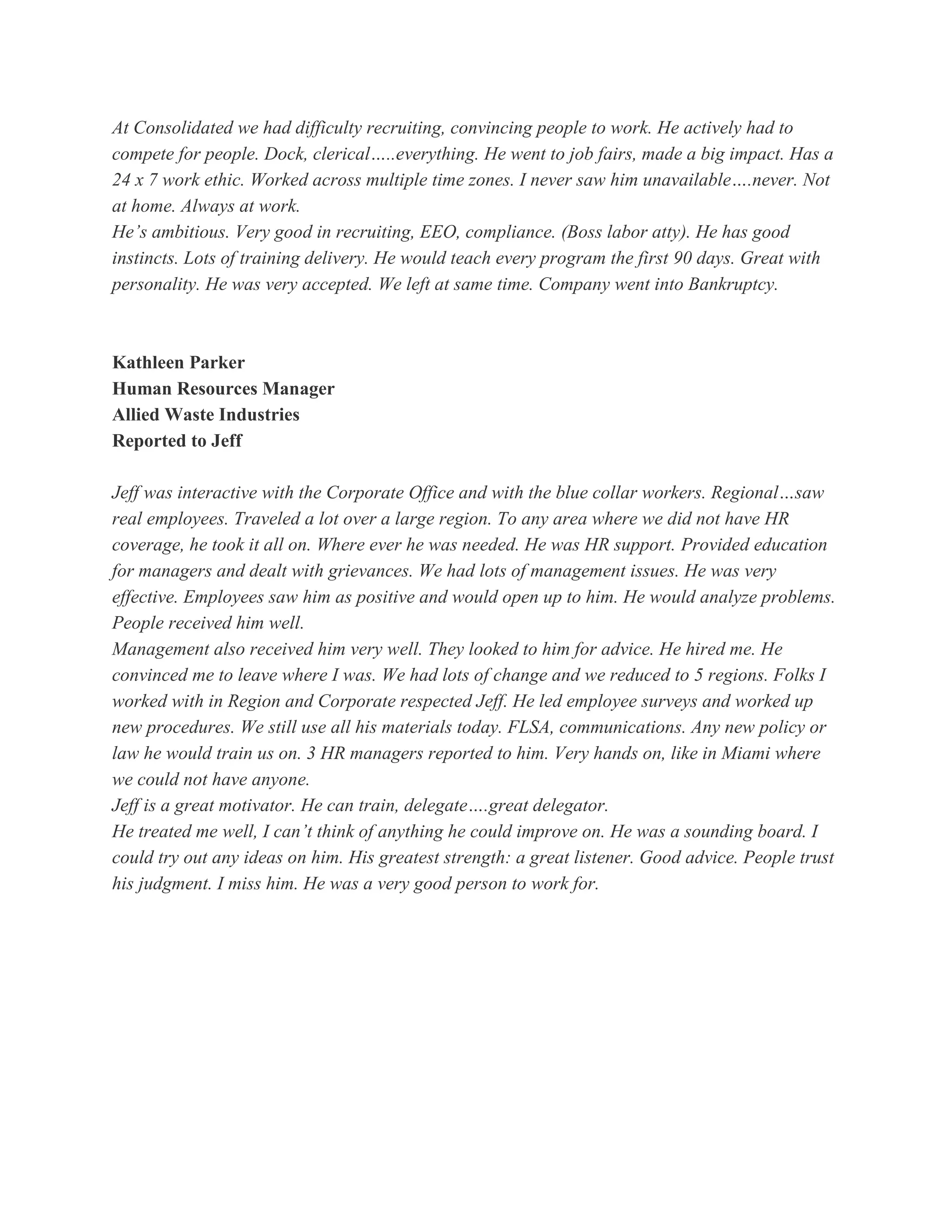 Professional References | DOCX