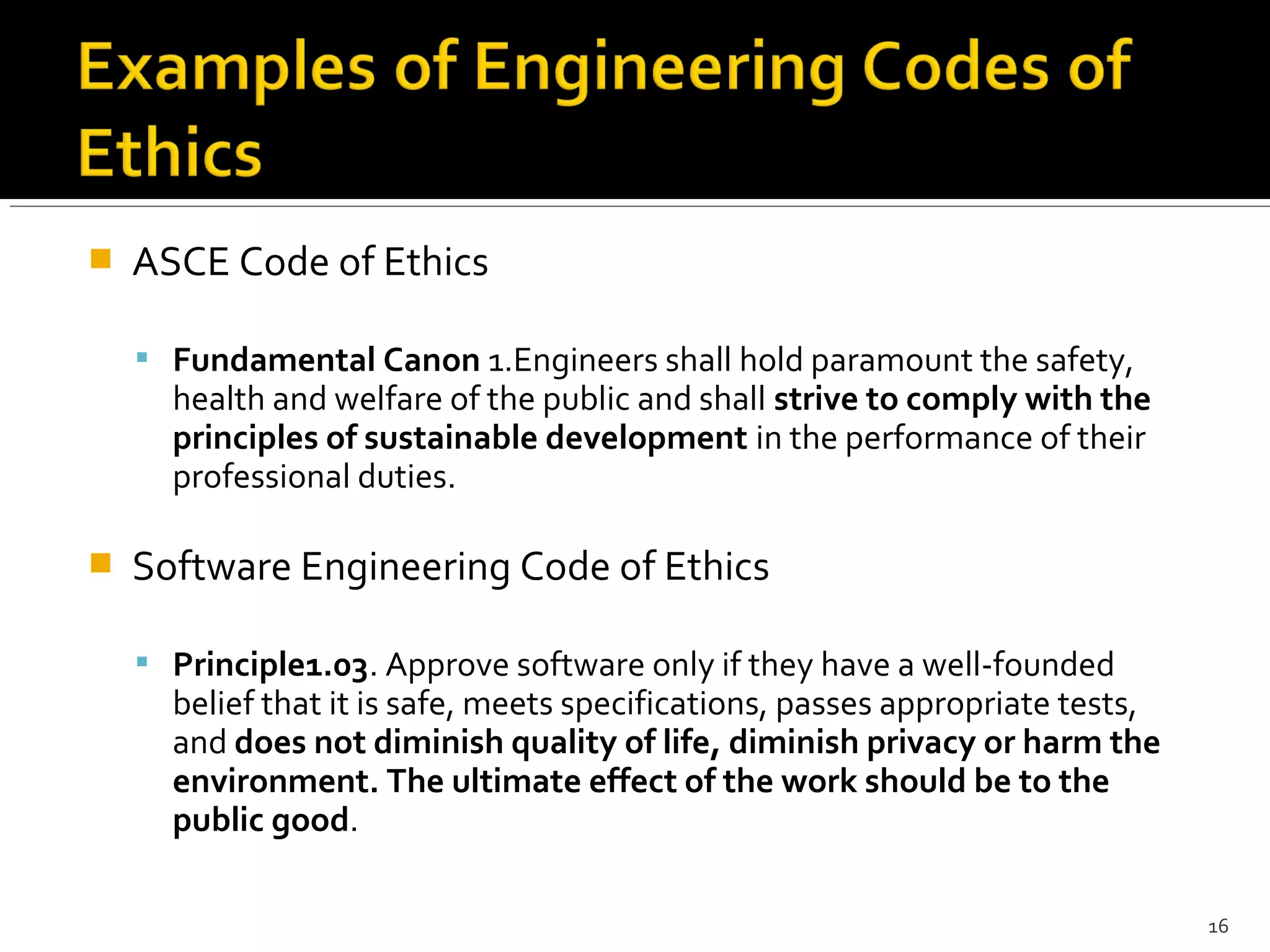 Professional responsibility and the role of the engineer | PPT