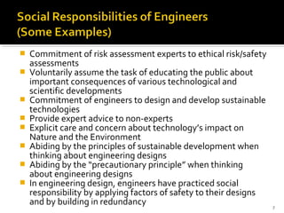 Professional responsibility and the role of the engineer | PPT