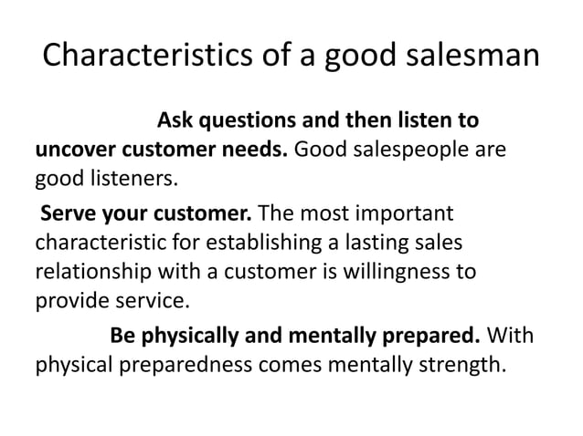 Professional salesmanship | PPTX