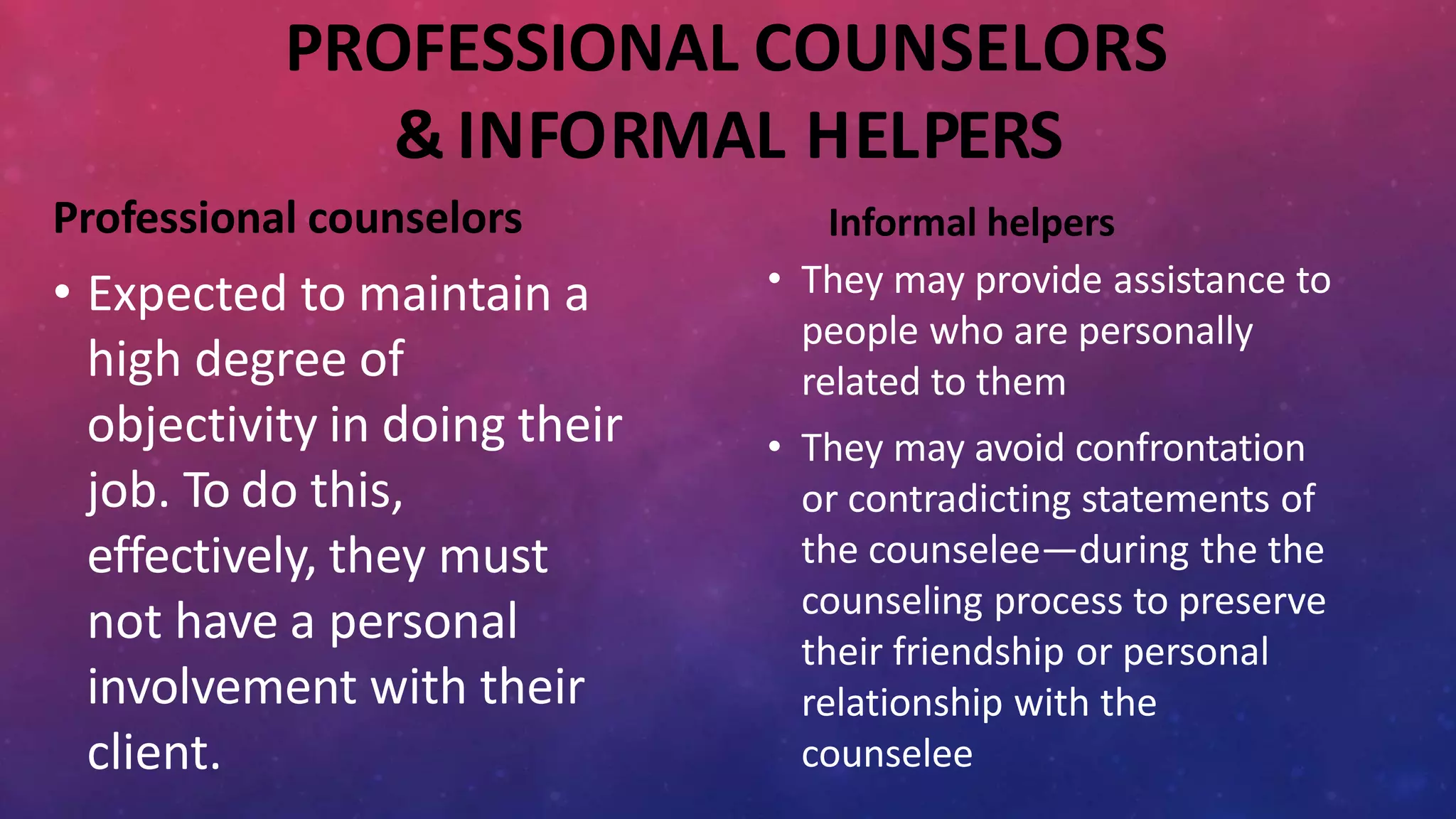 PROFESSIONALS AND PRACTITIONERS IN COUNSELING.pptx