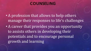 PROFESSIONALS AND PRACTITIONERS IN COUNSELING.pptx