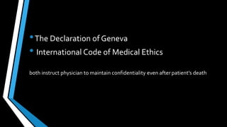 Professional Secrecy: Forensic Medicine Lecture | PPTX