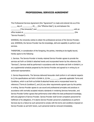 PROFESSIONAL SERVICES AGREEMENT | PDF