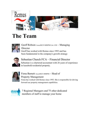 Professionals In Residential Estate - Remus Management Ltd | PDF