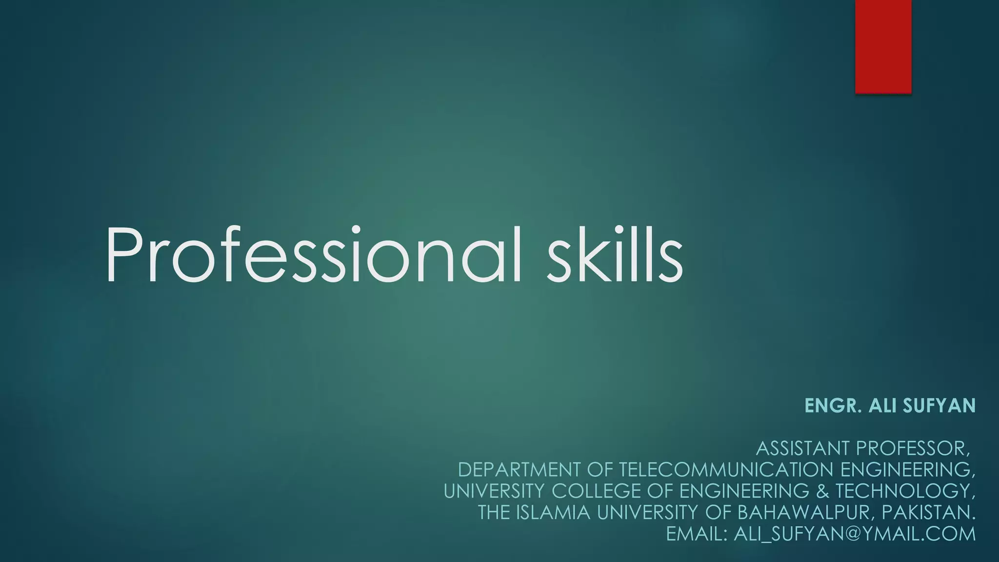 Professional skills | PDF