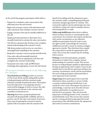 Professional Skills for Inside Selling | PDF | Sales | Business