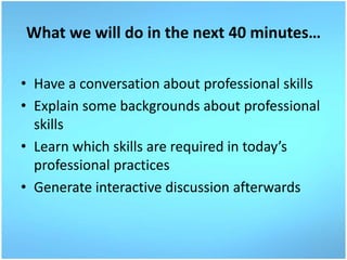 Professional Skills to a Successful Career | PPTX