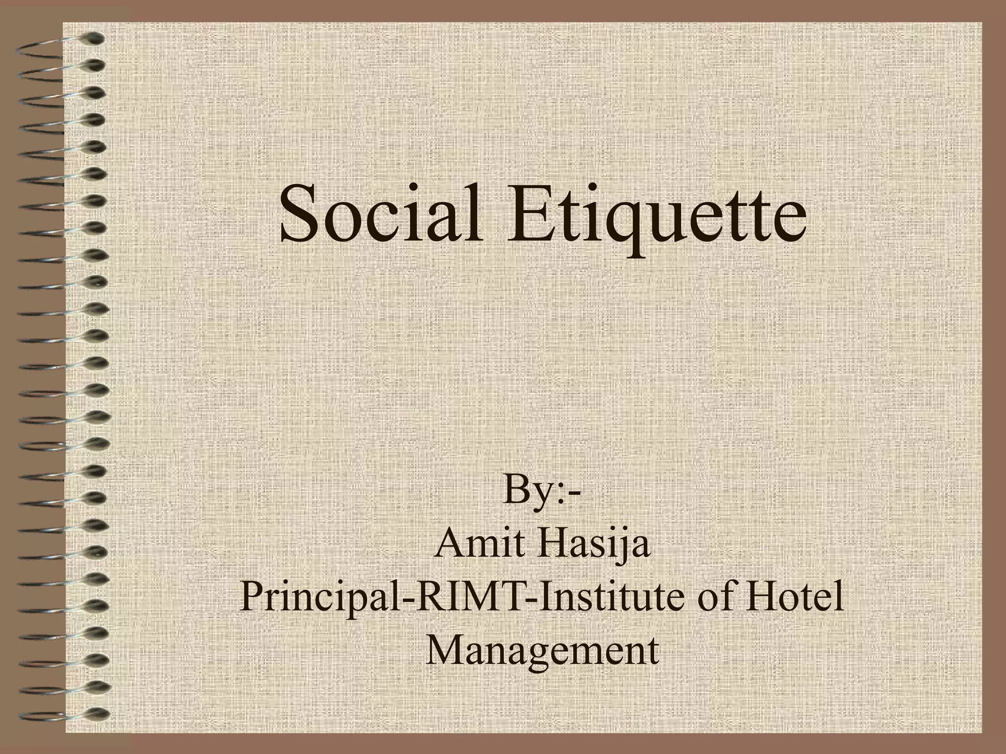 Professional & Social etiquettes | PPT