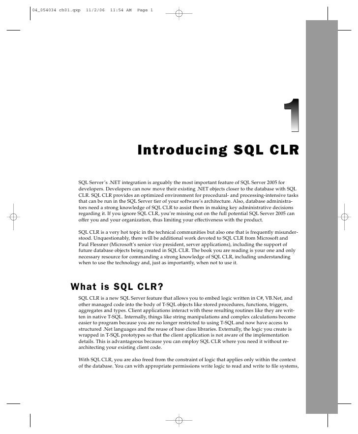 Professional sql server 2005 clr programming Professional sql server 2005 clr programming