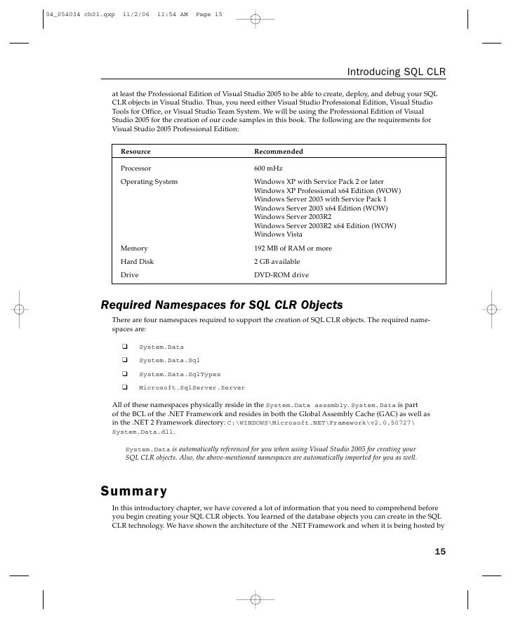 Professional Sql Server 2005 Clr Programming