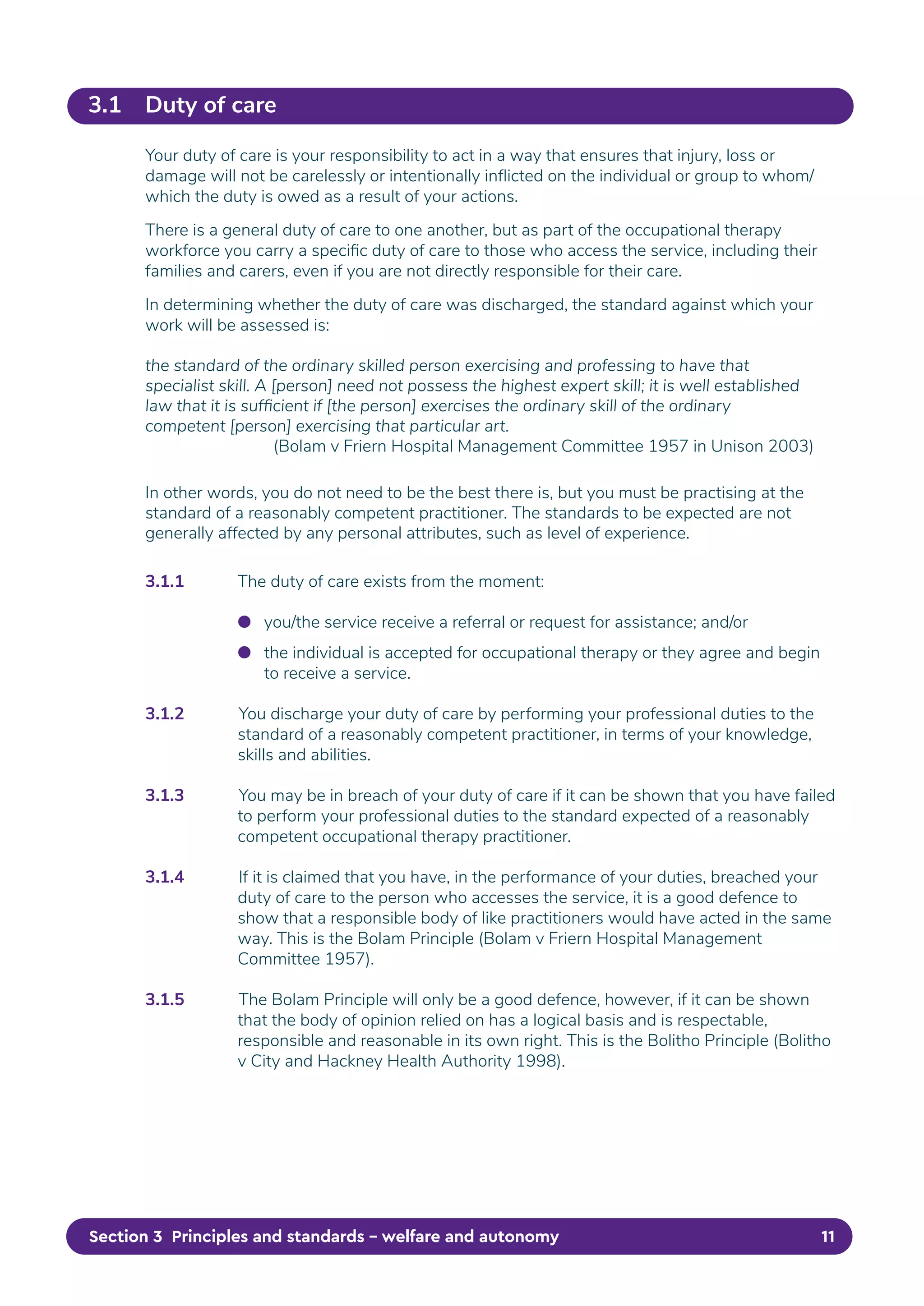 Professional Standards for Occupational Therapy Practice, Conduct and ...