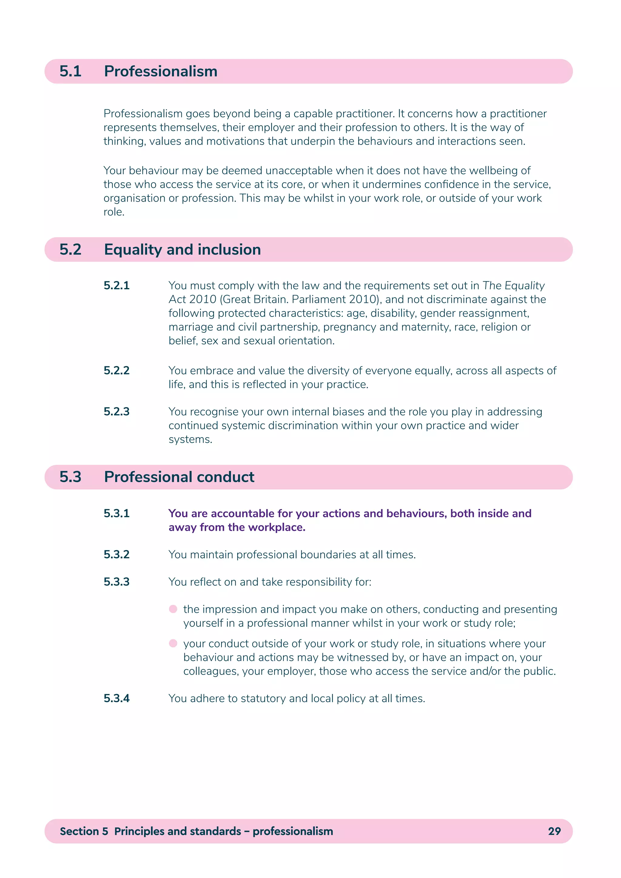 Professional Standards for Occupational Therapy Practice, Conduct and ...
