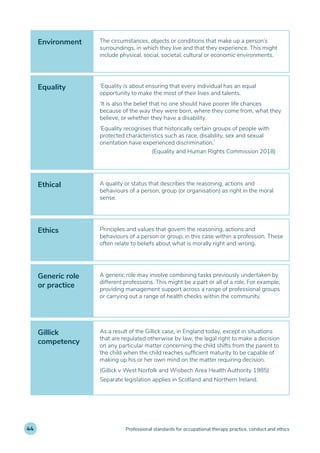 Professional Standards for Occupational Therapy Practice, Conduct and ...
