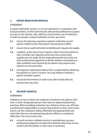 Professional standards and guidance for the sale and supply of ...