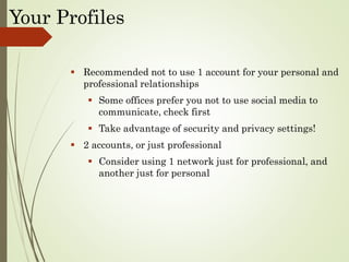 Professional Standards: Social Media and Professionalism | PPT