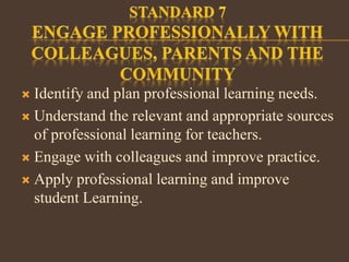 Professional standards for teaching | PPTX