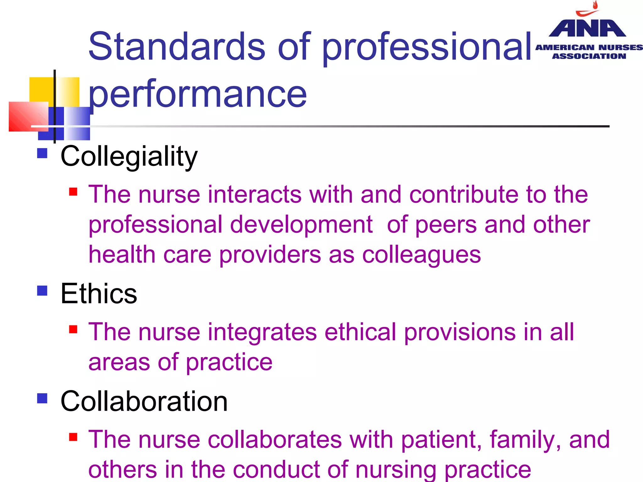 Professional standards in nursing | PPT