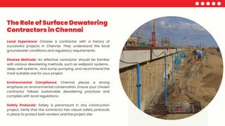 Professional Surface Dewatering in Chennai – Asian Dewatering. | PPT