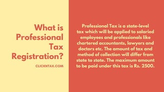 Professional tax registration | PPT