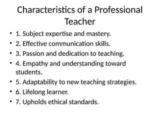 Professional_Teacher_Presentation. For nursing students | PPTX