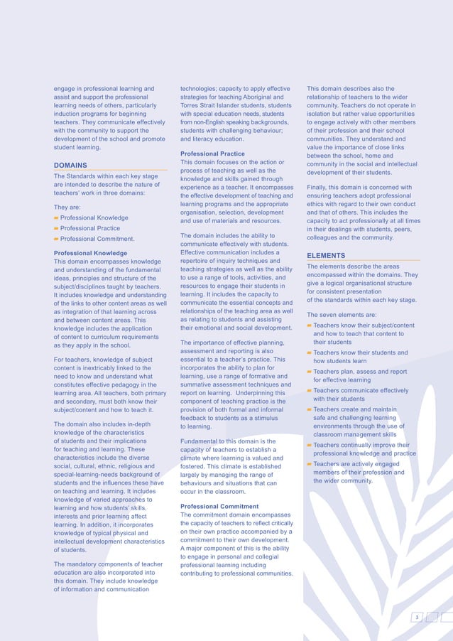 Professional teaching standards | PDF