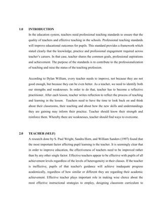 Professional Teaching Standards Report | PDF