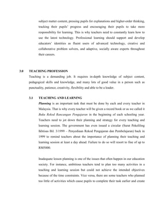 Professional Teaching Standards Report | PDF