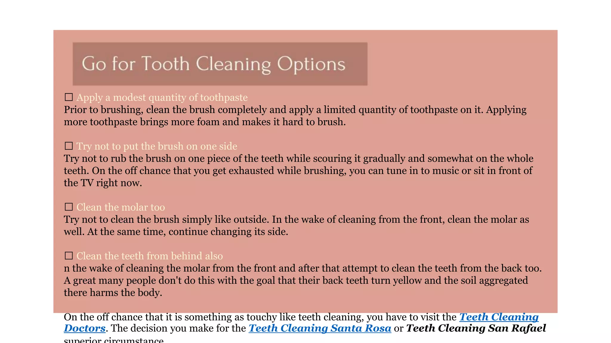 Professional Teeth Cleaning Santa Rosa | PPTX