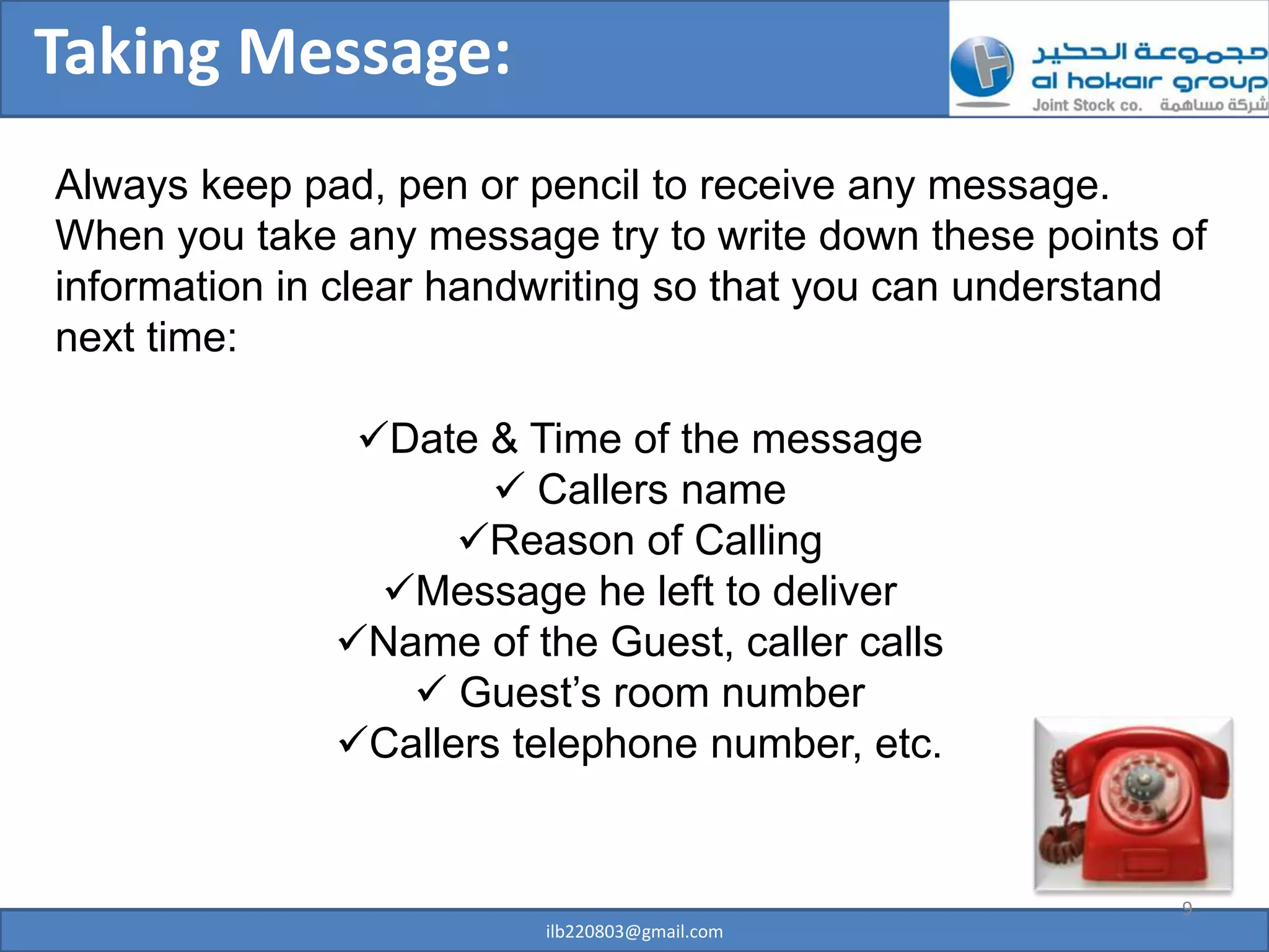 Professional telephone etiquette | PPTX