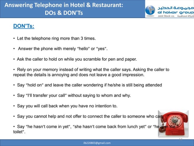 Professional telephone etiquette | PPTX