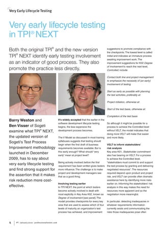 Professional Tester Very Early Lifecycle Testing In Tpi Next | PDF ...