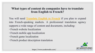 Professional Translate English to French services .pptx
